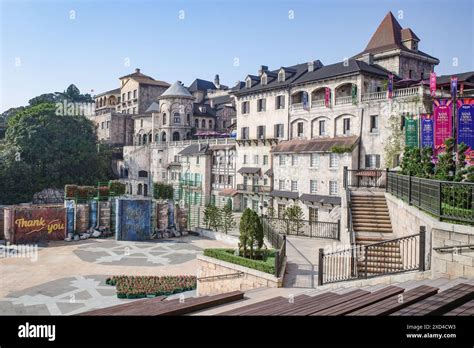 Ba Na Hills Vietnam 7 Feb 2024 French Village At The Sunworld Ba