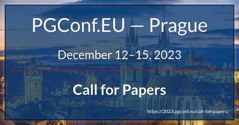 Call For Papers — Postgresql Conference Europe 2023