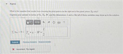 Solved Part Ewhat Is The Equation That Results From Choosing