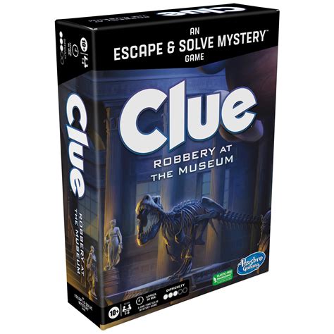 Clue Board Game Robbery At The Museum Clue Escape Room Game Cooperative Family Game Hasbro Games