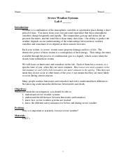 Severe Weather Lab Pdf Name Date Period Severe Weather Systems Lab Introduction Weather Is
