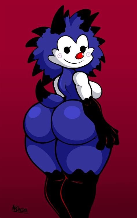 Rule 34 Asset Fanon Back View Black Ears Black Eyes Black Hands