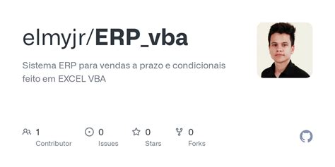 Github Elmyjrerpvba Sistema Erp Para Vendas A Prazo E Condicionais Feito Em Excel Vba