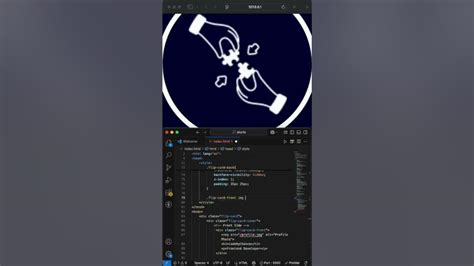glassmorphism flip portfolio card using html css and js shorts