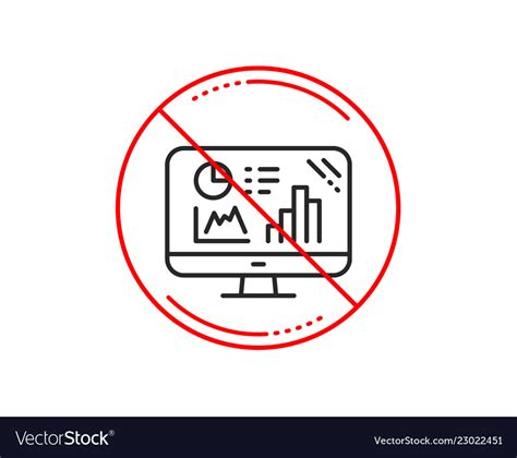 Analytics Graph Line Icon Column Chart Sign Vector Image