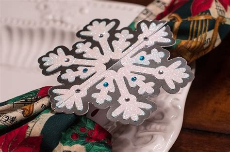 Snowflake Napkin Ring · Creative Fabrica