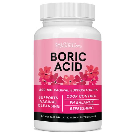 Boric Acid Suppositories For Women Ph Balance Vaginal Odor And Itching