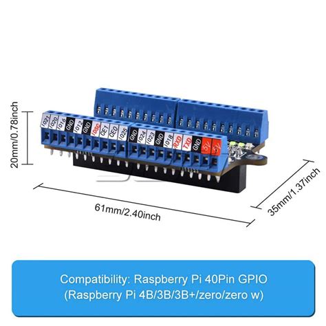 gpio terminal expansion board for raspberry pi 3b 3b 4b with gpio output