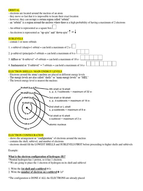 Gen Chem 1 Notes Orbital Octet Rule Pdf Atomic Orbital Materials