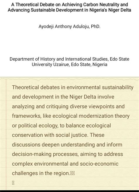 Ayodeji Anthony Aduloju On Linkedin Environmentalsustainability