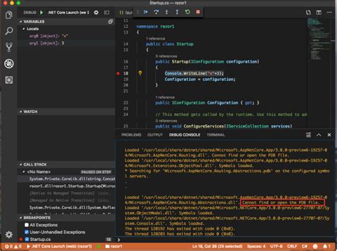 Cannot Find Or Open The Pdb File Pops Up After Debugging · Issue