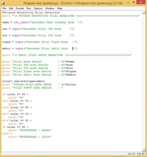 Contoh Cara Menghitung Nilai