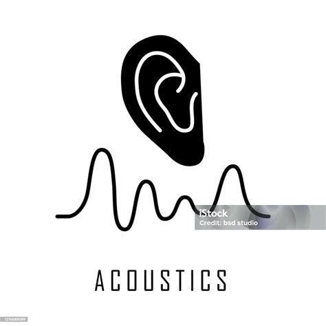 음향 글리프 아이콘입니다 사운드 전송 및 청각 효과 물리 지점 음파 주파수 파형 생성 실루엣 기호입니다 음수 공간입니다 벡터