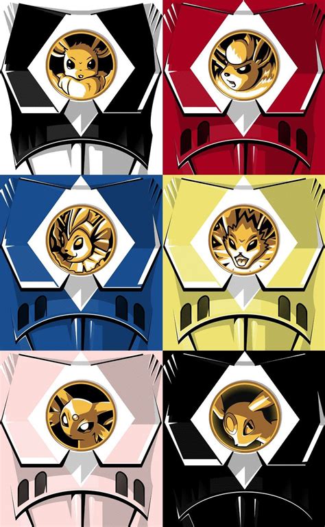Pokemon Meets Power Rangers Eevee Style Pokemon