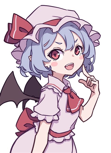 Safebooru 1girl Absurdres Ascot Bat Wings Blue Hair Bow Breasts Dress