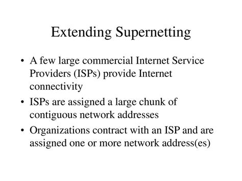Supernetting Recall Subnetting Allows An Organization To Share A Single Ip Network Address