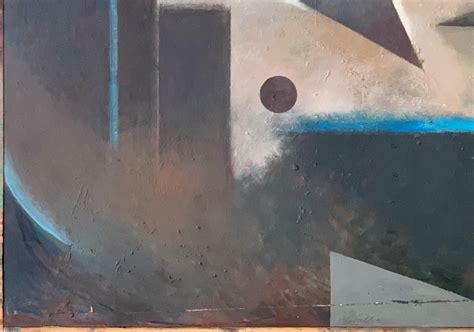 William Shields 1996 Early Sunday Ii Abstract Oil Painting On