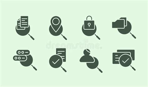 服务和文档搜索和管理演示文稿实体图标插图集设计 向量例证 插画 包括有 平面 商业 图象 网站 335635738