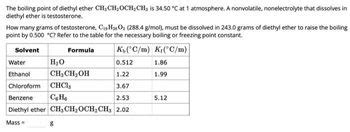 Answered The Boiling Point Of Diethyl Ether Ch₂ Ch₂och₂ch3 Is 34 50 °c
