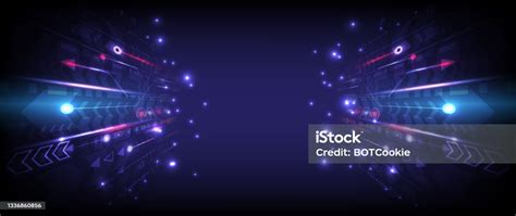 원근 빛나는 속도 화살표 추상적 미래 지향적 인 첨단 기술 배경 혁신의 의사 소통을 위한 인터넷 동기 부여 및 연결 데이터 컴퓨터의 회로 선 데이터에 대한 스톡 벡터 아트