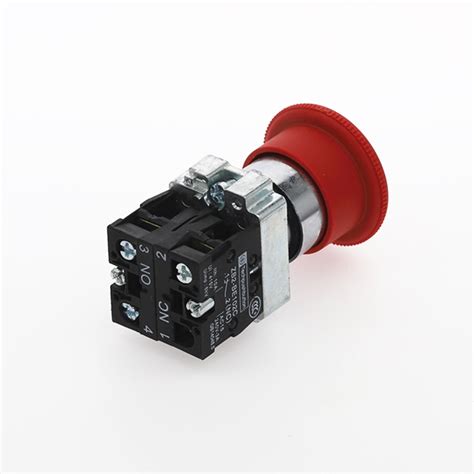 22mm XB2 545 Emergency Stop Button Switch NO NC 10A 415V Red Mushroom Head Emergency Stop Button
