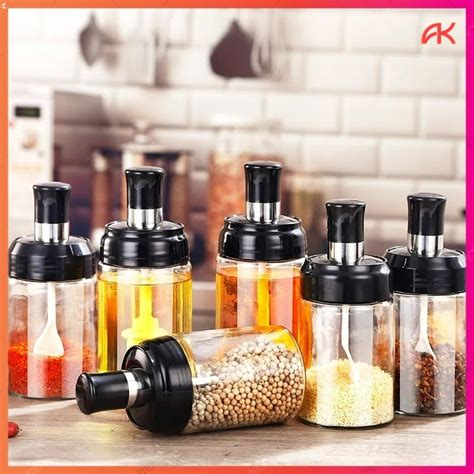 Jual Ank Botol Bumbu Dapur Toples Bumbu Dapur Tempat Bumbu Racikan Kaca Tebal Dapur