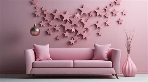 Premium Ai Image Pink Interior