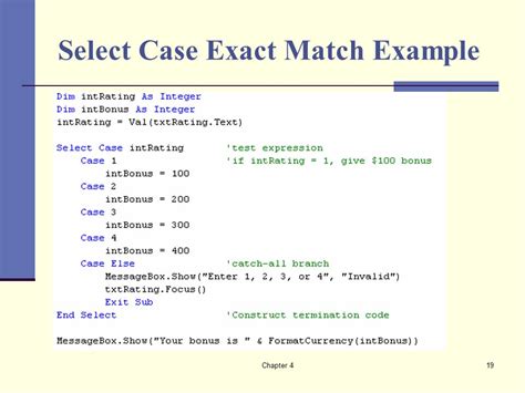 Case Select Visual Basic Оператор Selectcase Visual Basic