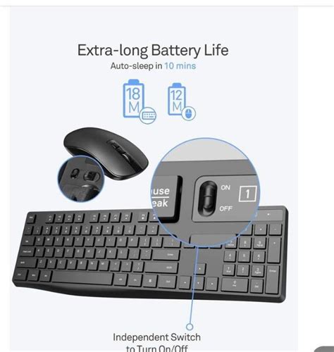 PC230A Wireless Keyboard And Mouse Combo Computers Tech Parts Accessories Computer