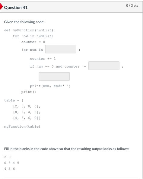 solved question 41given the following code def myfunction