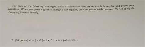 Solved For Each Of The Following Languages Make A Chegg