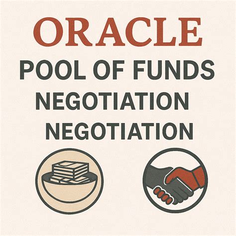 Oracle Pool Of Funds Negotiation Strategies For Cios
