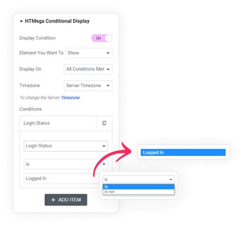 conditional display module ht mega addons for elementor