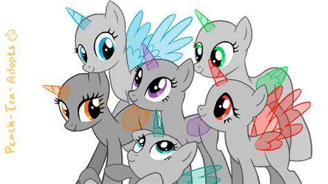 Mlp M6 Group Base By Peach Tea Adopts On Deviantart