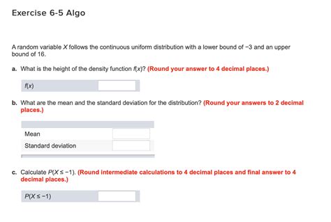 Solved Exercise 6 5 Algo A Random Variable X Follows The