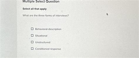 Solved Multiple Select Questionselect All That Applywhat Are