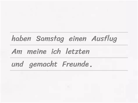 Mein Ausflug Unjumble