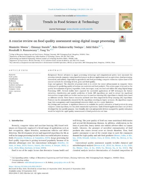 a concise review on food quality assessment using digital image processing copia pdf