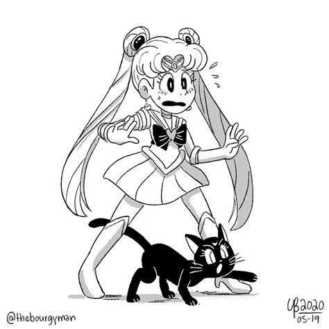 ﻿1ломА6тосрц 2 Luna Sailor Moon Sailor Moon Monochrome