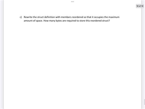 Solved Problem 4 Struct Size 23 Points Consider The