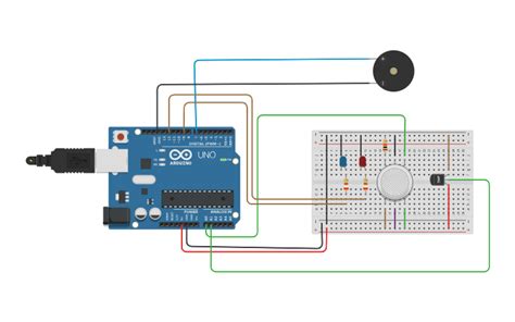 Circuit Design Fire Detection Tinkercad