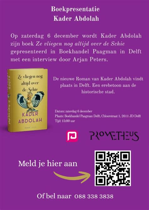 Boekpresentatie Kader Abdolah ‘ze Vliegen Nog Altijd Over De Schie