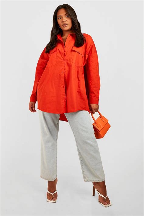 Red Plus Size Blouses