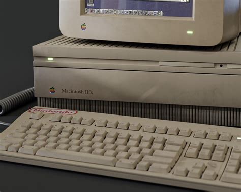 macintosh iifx modeled and rendered in blender textured in substance