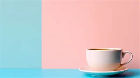 커피 머그잔과 텍스트 3d 렌더링을 위한 공간이 있는 분홍색 파스텔 배경 커피잔 커피를 마시다 커피 컵 배경 일러스트 및