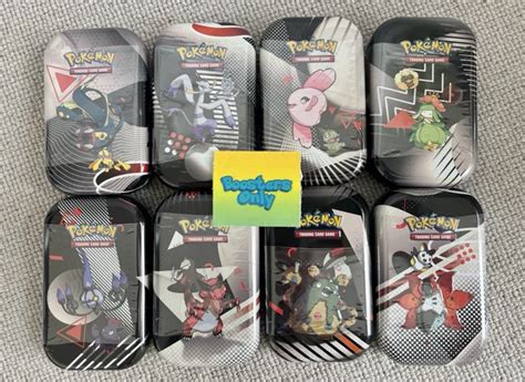 PokÉmon Tcg Black Bolt And White Flare Mini Tins X8 Full Art Set In