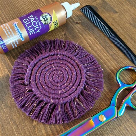 Diy Macrame Coasters How To Make A Macrame Coaster Blitsy