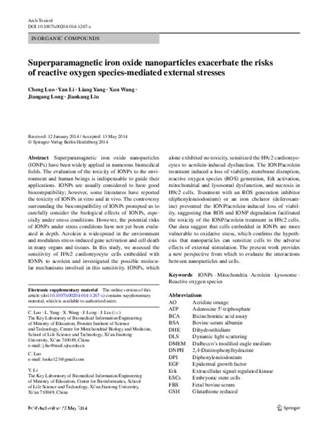 Pdf Superparamagnetic Iron Oxide Nanoparticles Effect Of Iron Oleate Precursors Obtained With