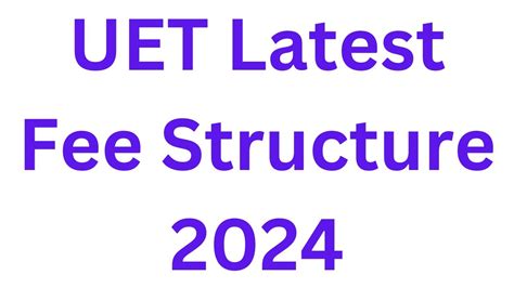 Uet Fee Structure 2024 I Uet Lahore Fee Structure 2024 I Uet Admission