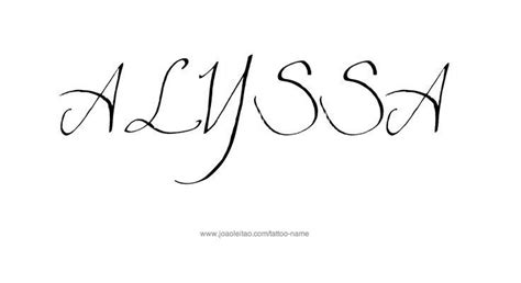 Alyssa Name Tattoo Design In Cursive Writing